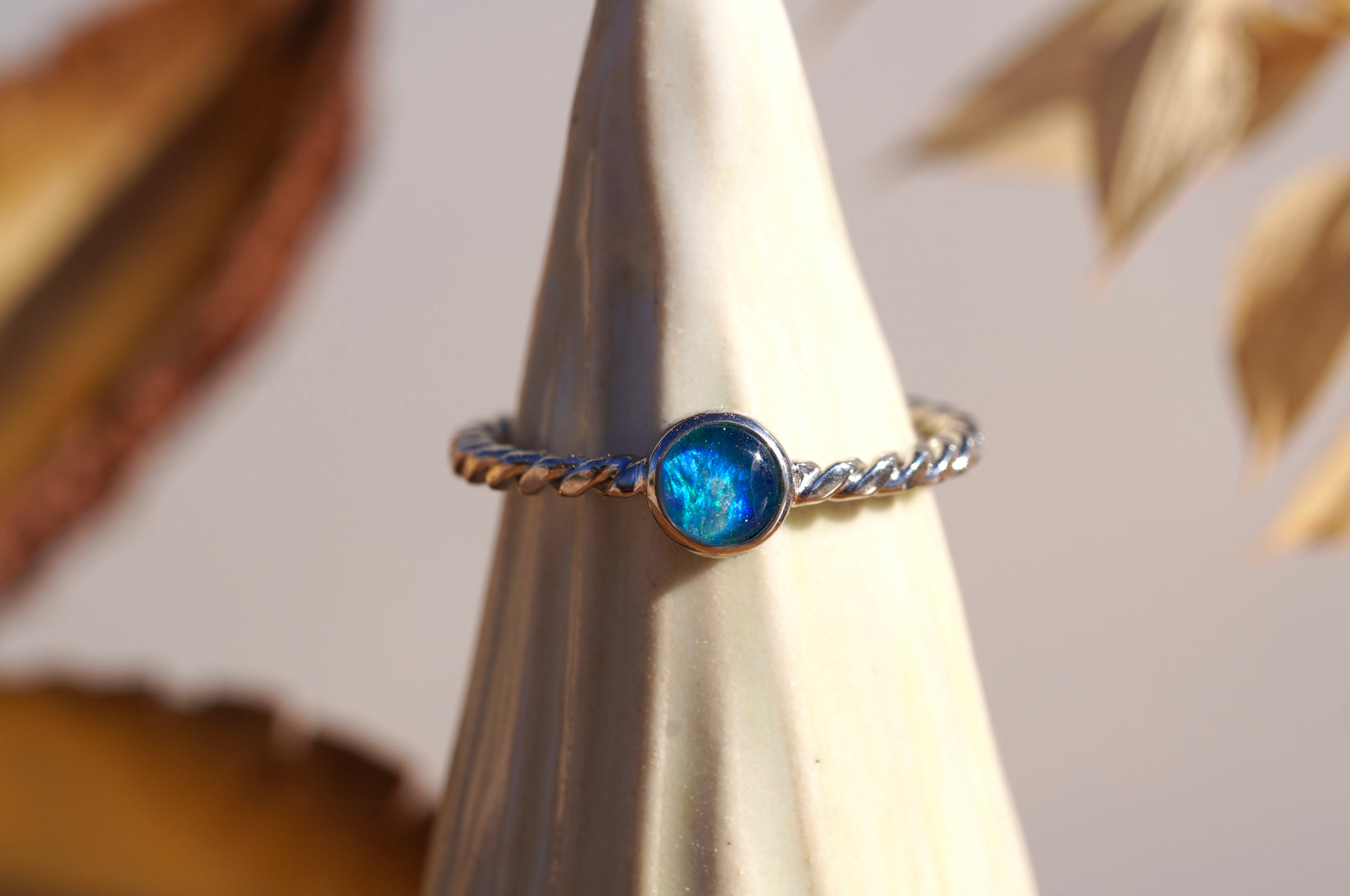 Opal Rope Ring #1031 – RedEarthOpal