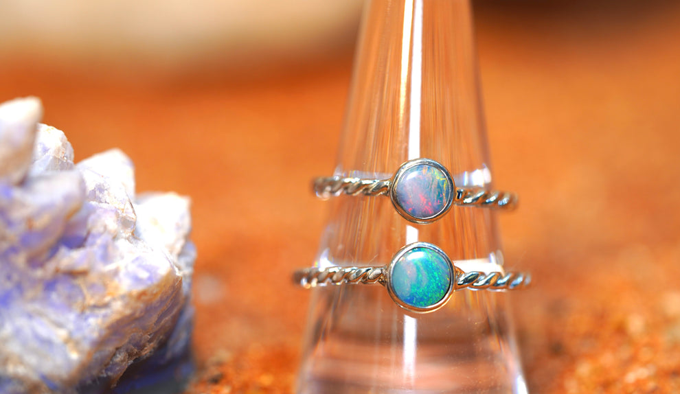Opal Rope Ring #1031 – RedEarthOpal