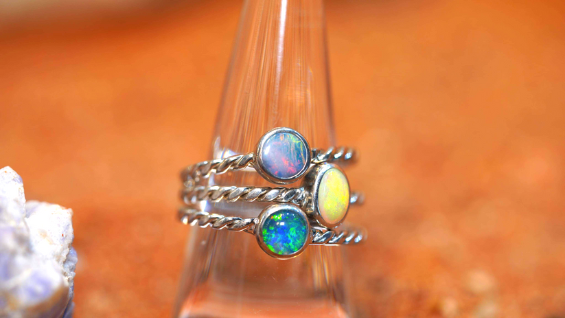 Opal Rope Ring #1031 – RedEarthOpal