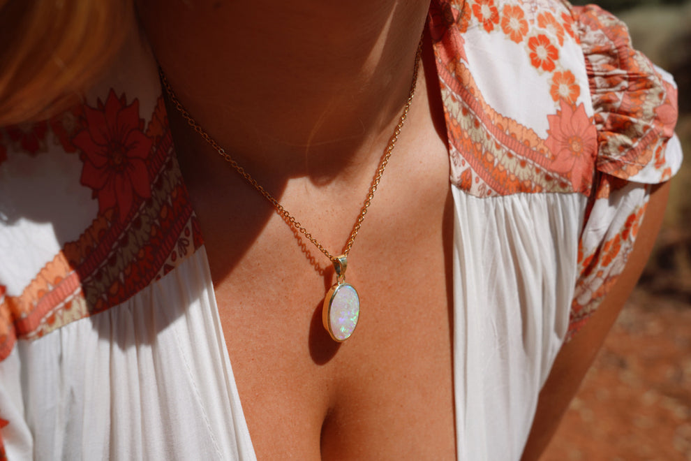 'Forest Breeze' Opal Solid Pendant – RedEarthOpal